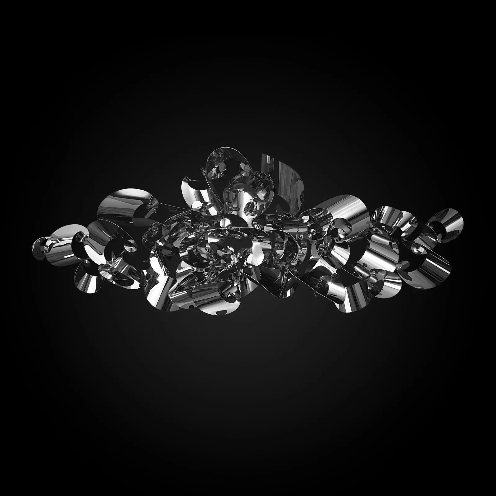 Blooming Metal Wall Art | Silver - Roberto Grassie Furniture