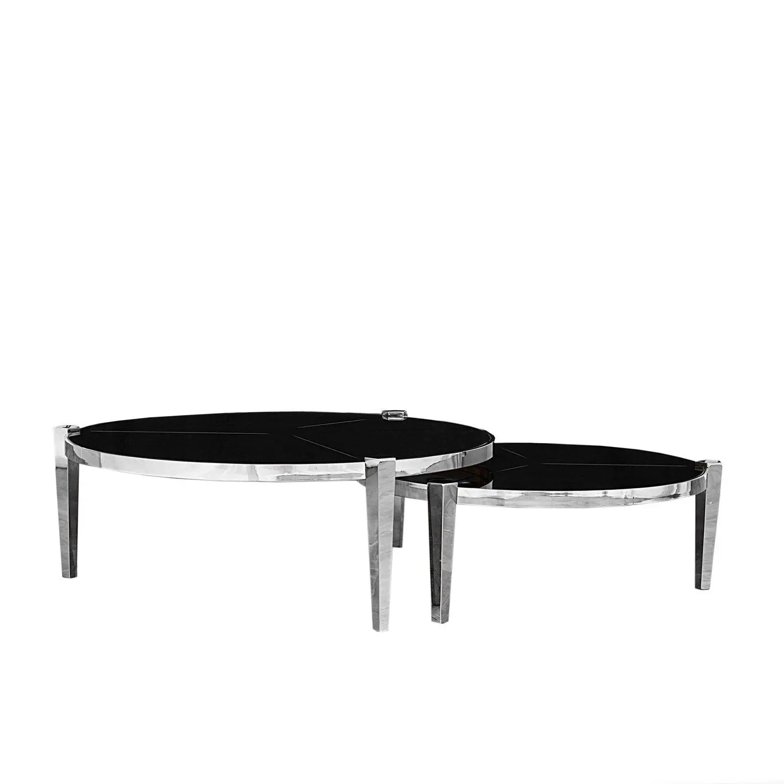 Enzo Round Coffee Table | Silver - Roberto Grassie Furniture