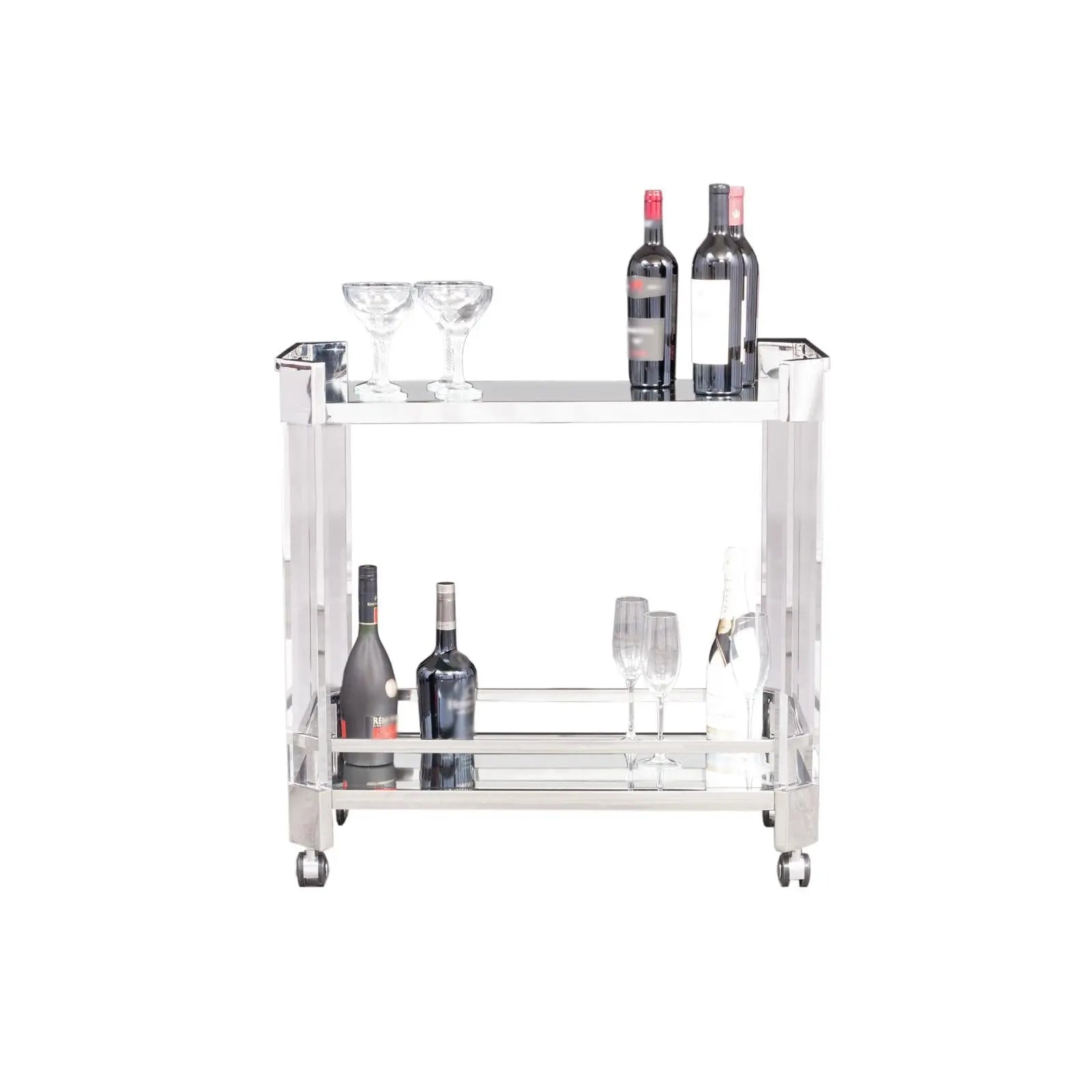 Iceland Bar Cart | Silver - Roberto Grassie Furniture