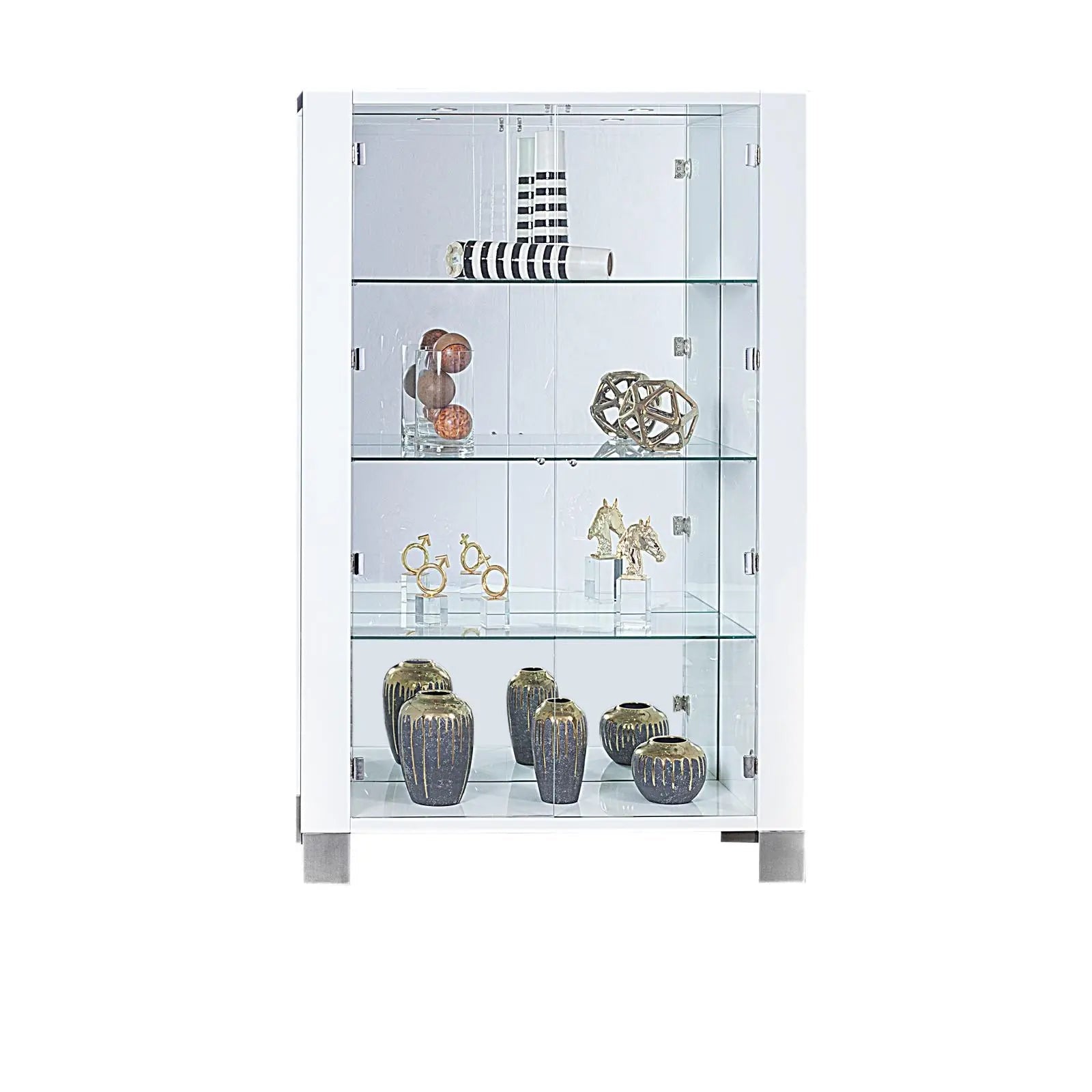 Curio Vanguard Lacquered Curio | White Roberto Grassie Furniture