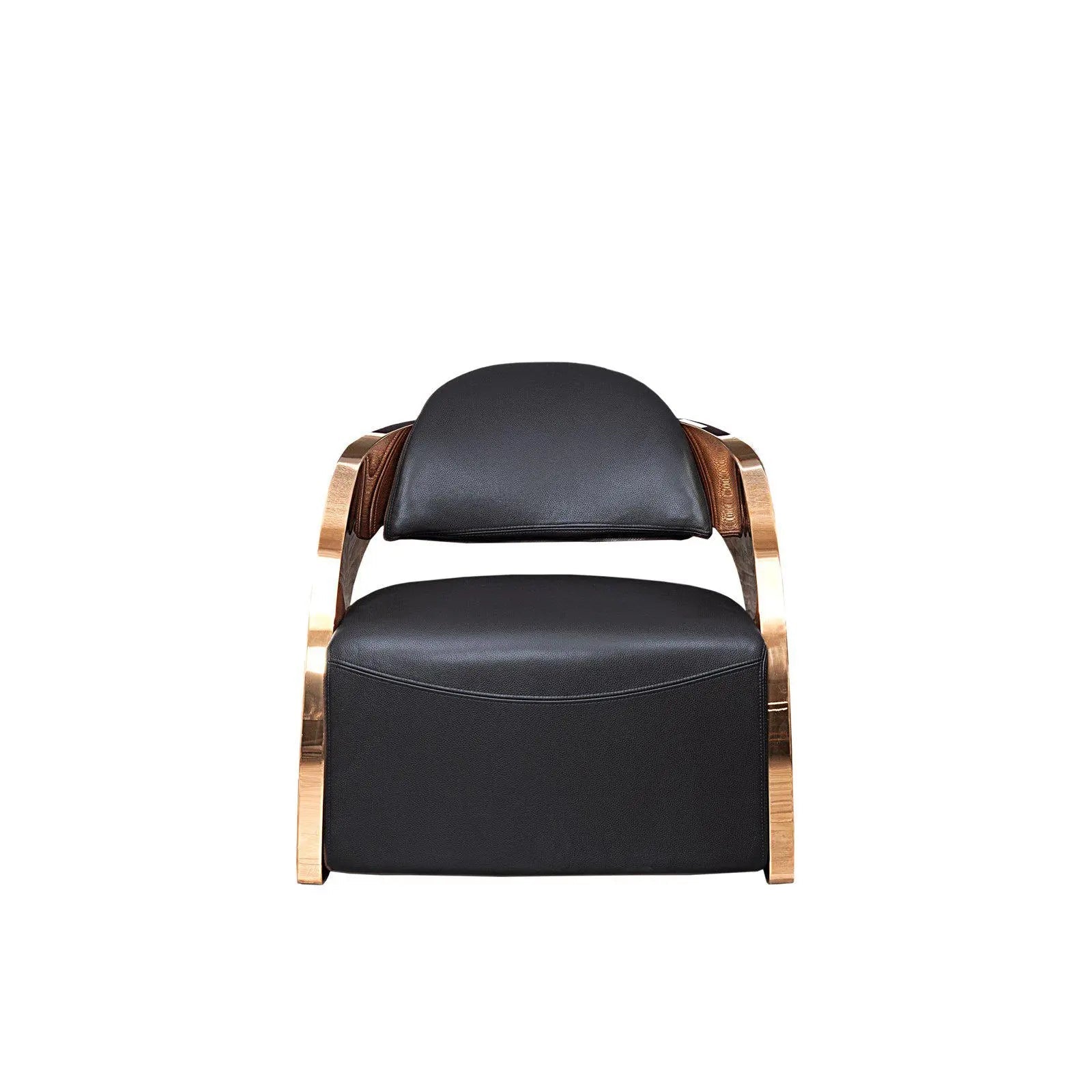 Accent Chair Zetta Rose Gold Accent Chair | Leather Roberto Grassie ...